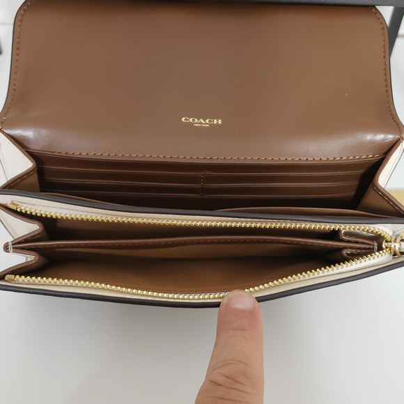 Coach | Bags | Coach Signature Pvc Slim Envelope Wallet | Poshmark